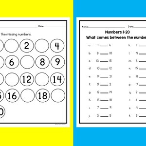 Numbers 0-20 Recognition Counting and Ordering Worksheet - Etsy