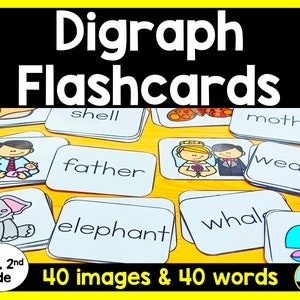 Digraph Flashcards - Etsy