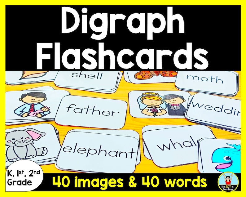 Digraph Flashcards - Etsy