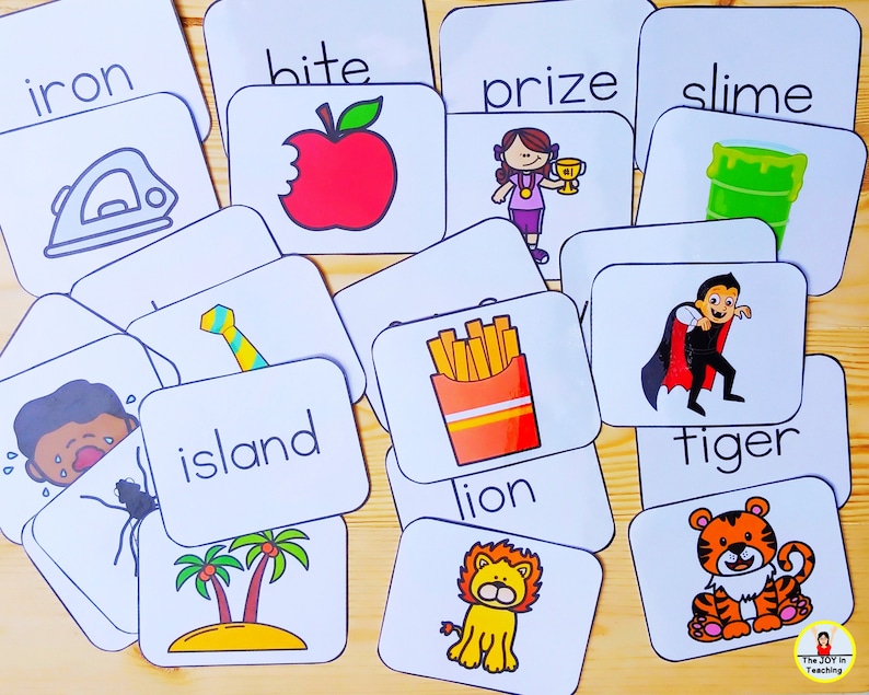 Long Vowel Word and Picture Flashcards - Etsy