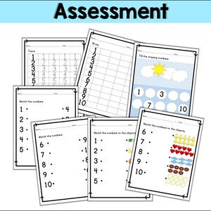 Numbers 1-10 Assessment Worksheet-numbers 1-10 Counting-numbers 1-10 ...