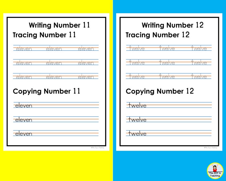 Number Words 0-20 Worksheet - Etsy