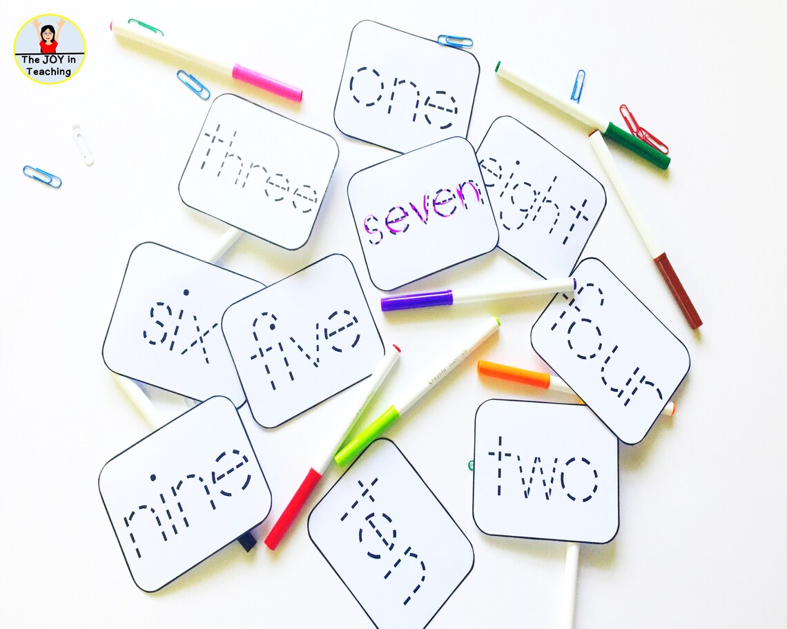 Tracing Sight Words Worksheet Literacy Center Activity - Etsy