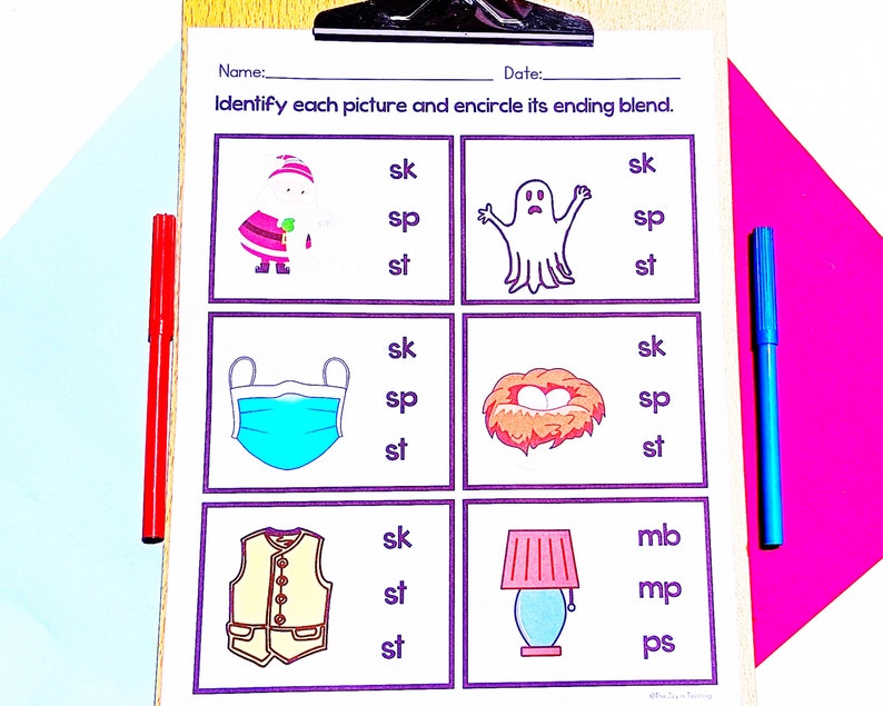 Ending Blends Activity - Etsy