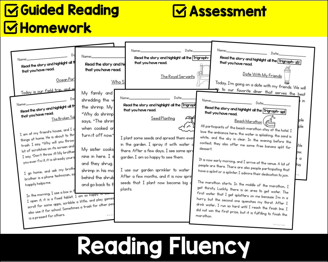Trigraph Reading Comprehension Passage - Etsy