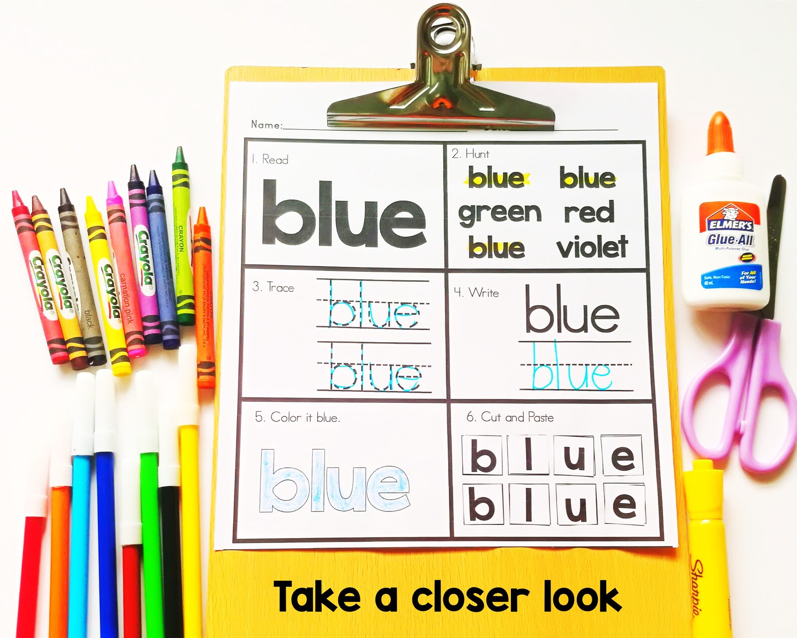 Color Sight Words Worksheet - Sight Words Fluency Printable - Etsy