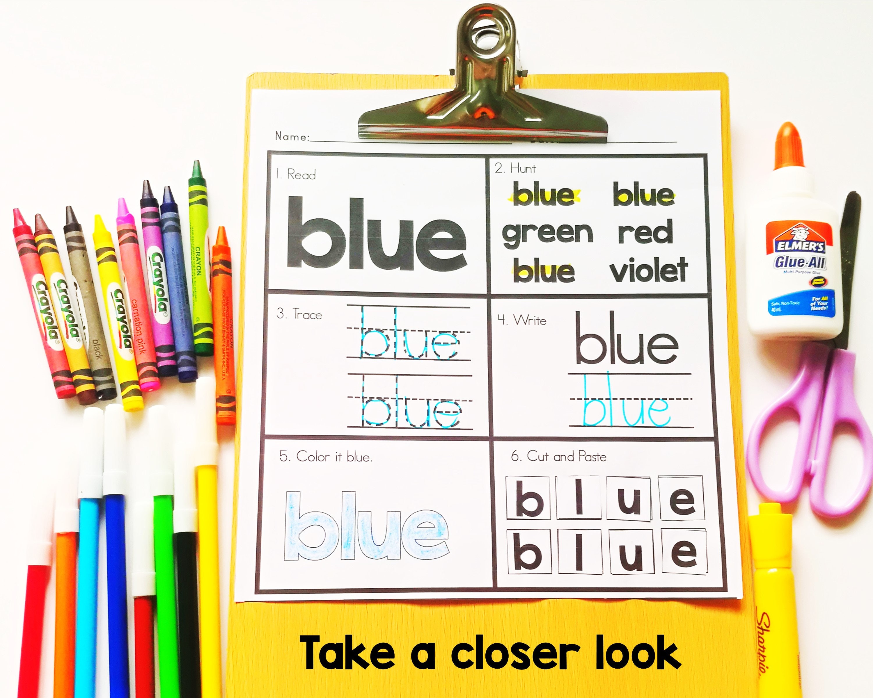 Color Sight Words Worksheet - Sight Words Fluency Printable - Etsy