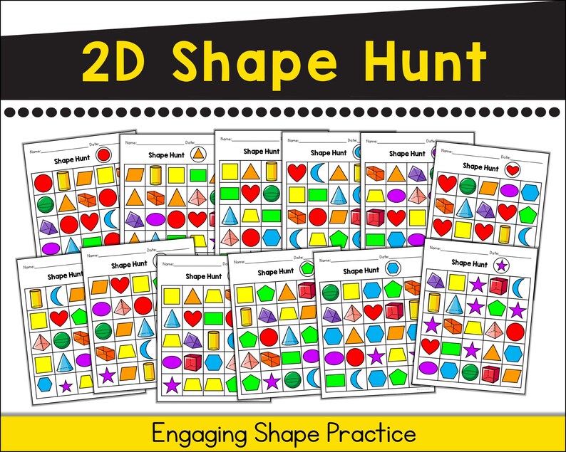 Colors and Shapes Bingo - Etsy