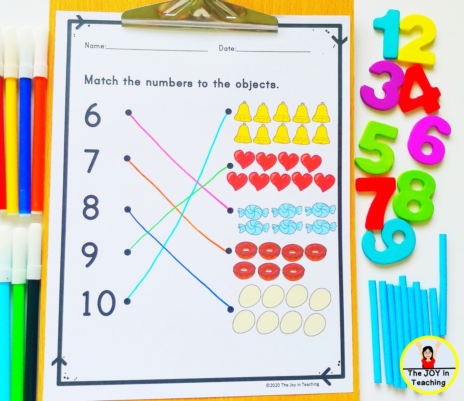 Numbers 1-10 Assessment Worksheet-numbers 1-10 - Etsy