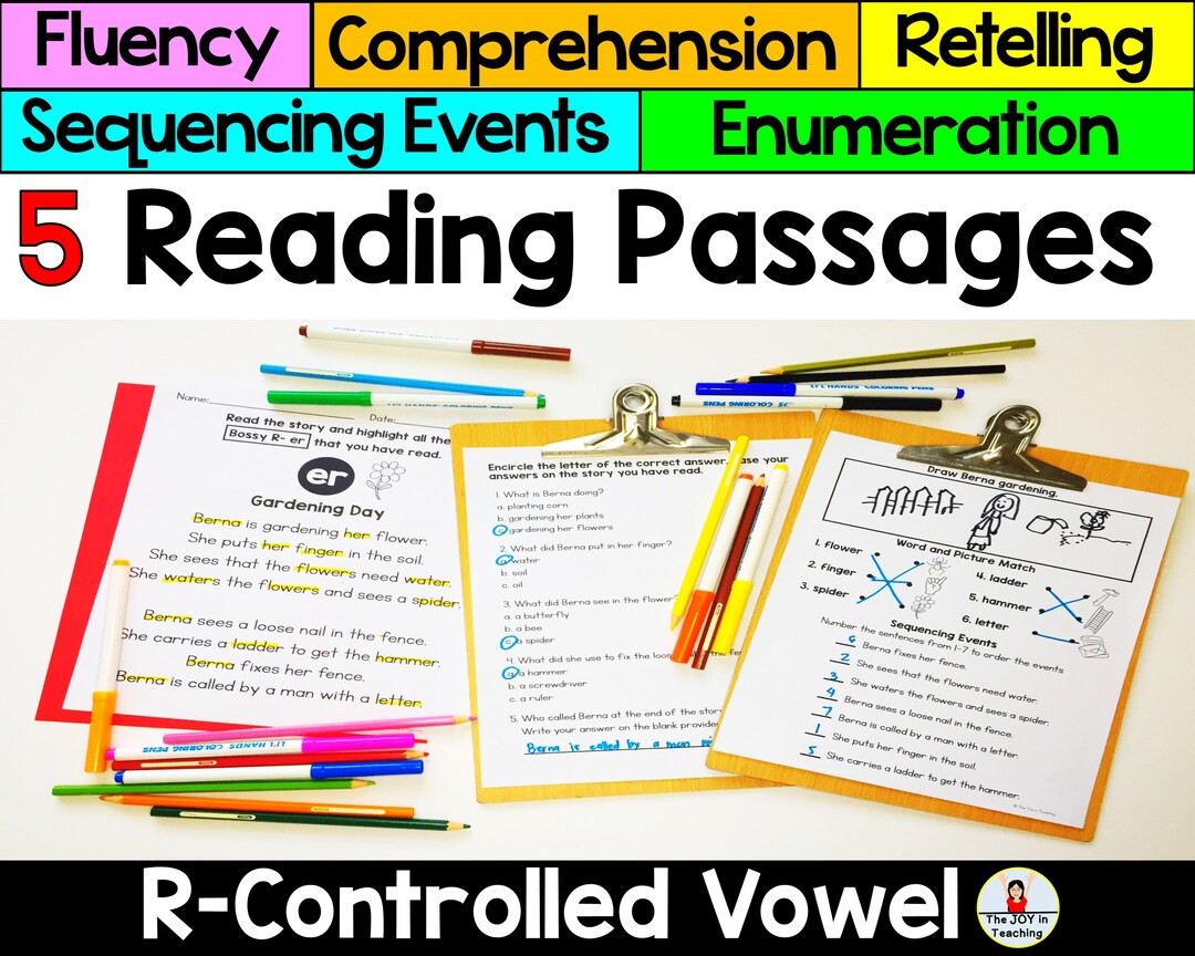 R-controlled Vowel Reading Comprehension Passage - Etsy