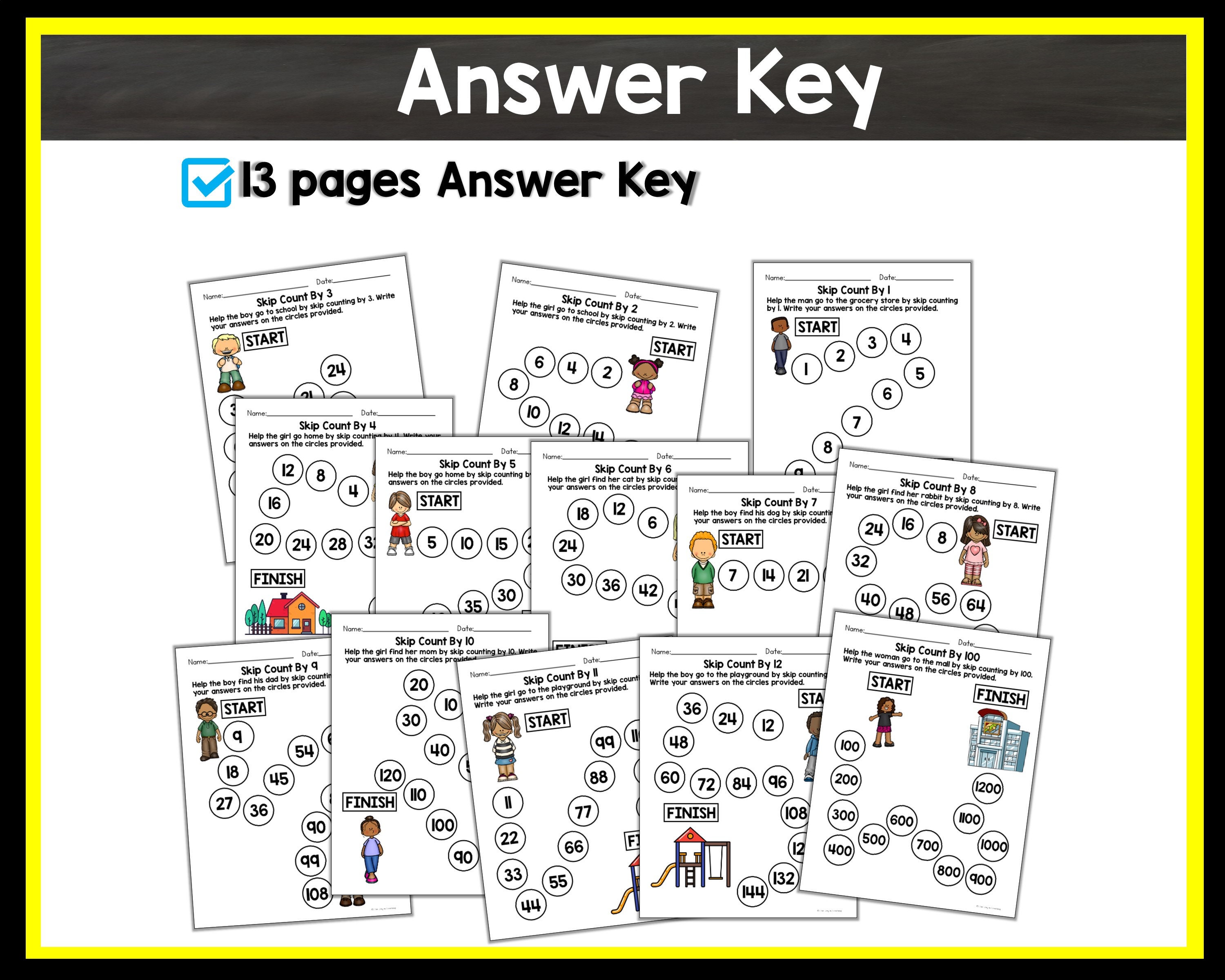 Skip Counting Maze Worksheet - Etsy
