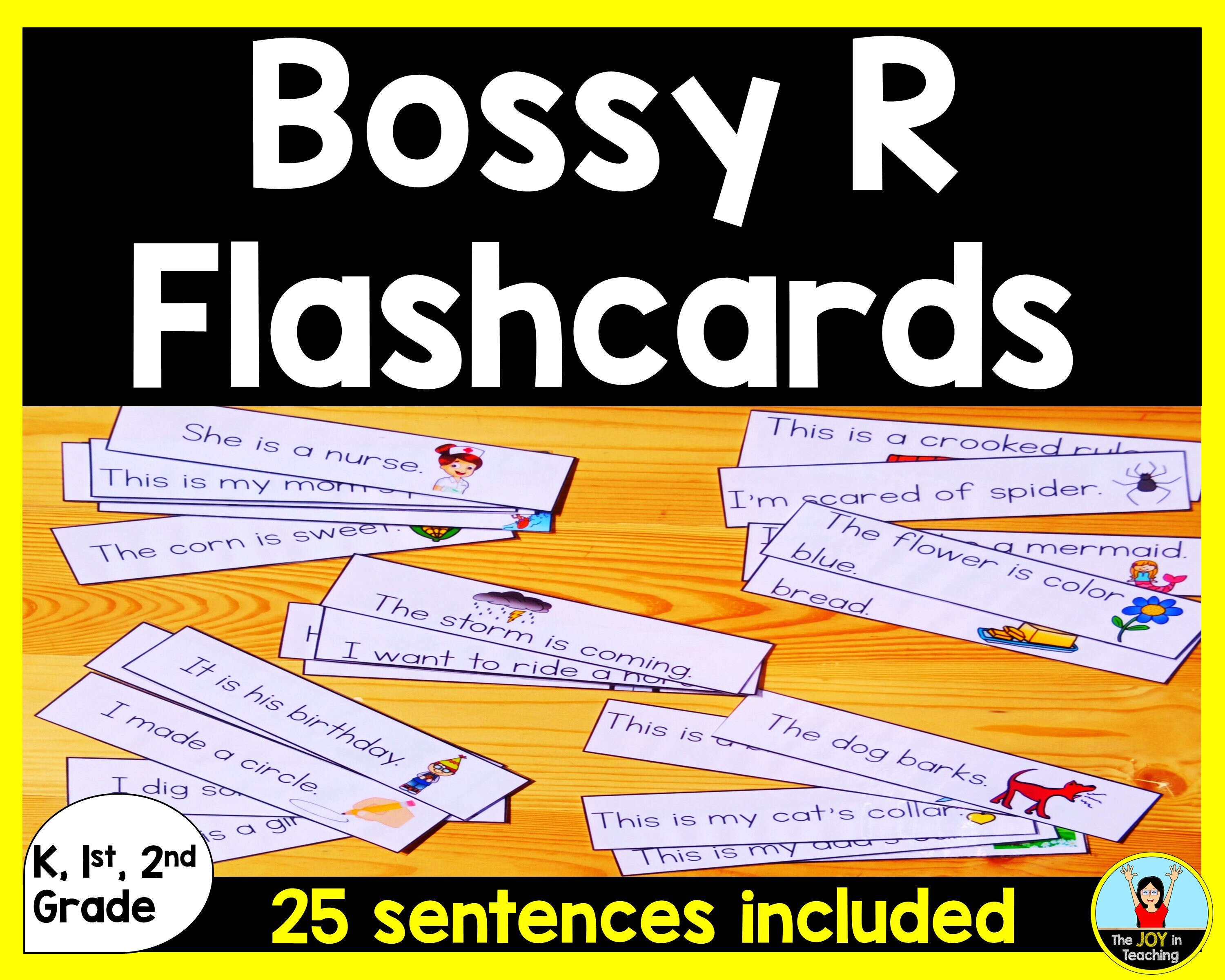 R-controlled Vowel Sentence Flashcards Bossy R Sentence Flashcards - Etsy