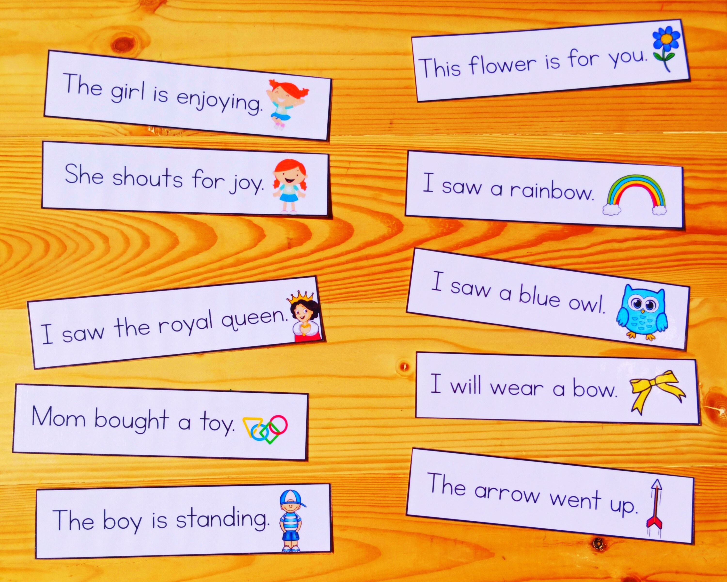 Diphthong Sentence Flashcards - Etsy