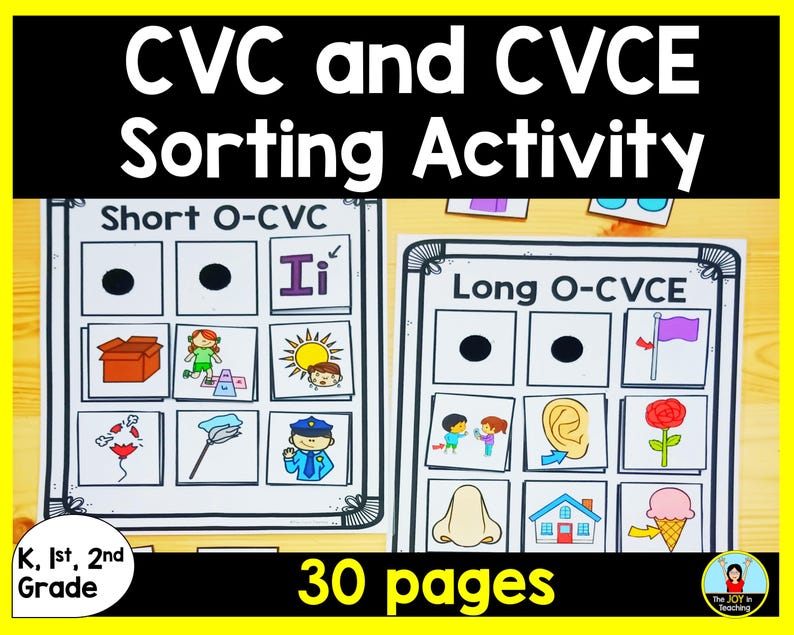 CVC and CVCE Sorting Activity - Etsy