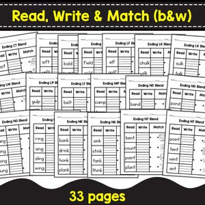 Ending Blend Read, Write and Match - Etsy