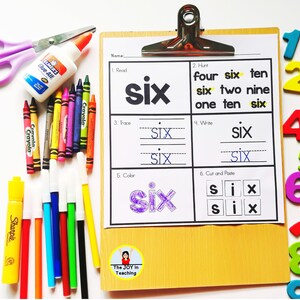 Number Words 1-10 Sight Words Worksheet-sight Words Fluency - Etsy