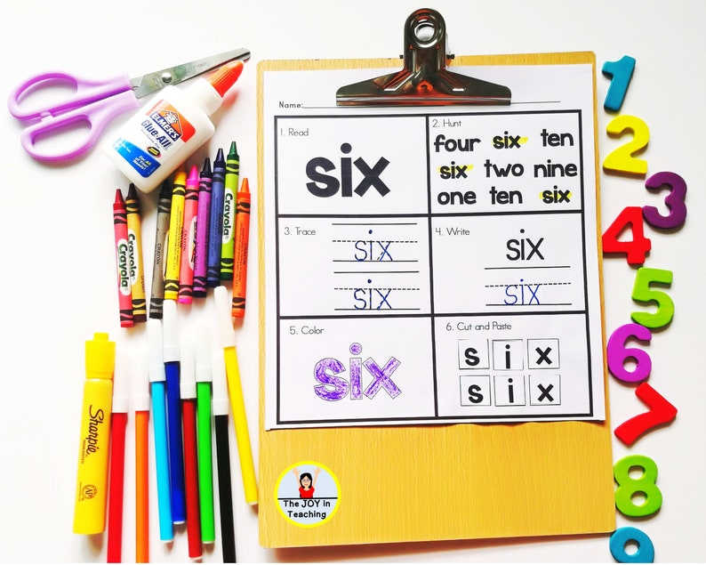 Number Words 1-10 Sight Words Worksheet-sight Words Fluency - Etsy