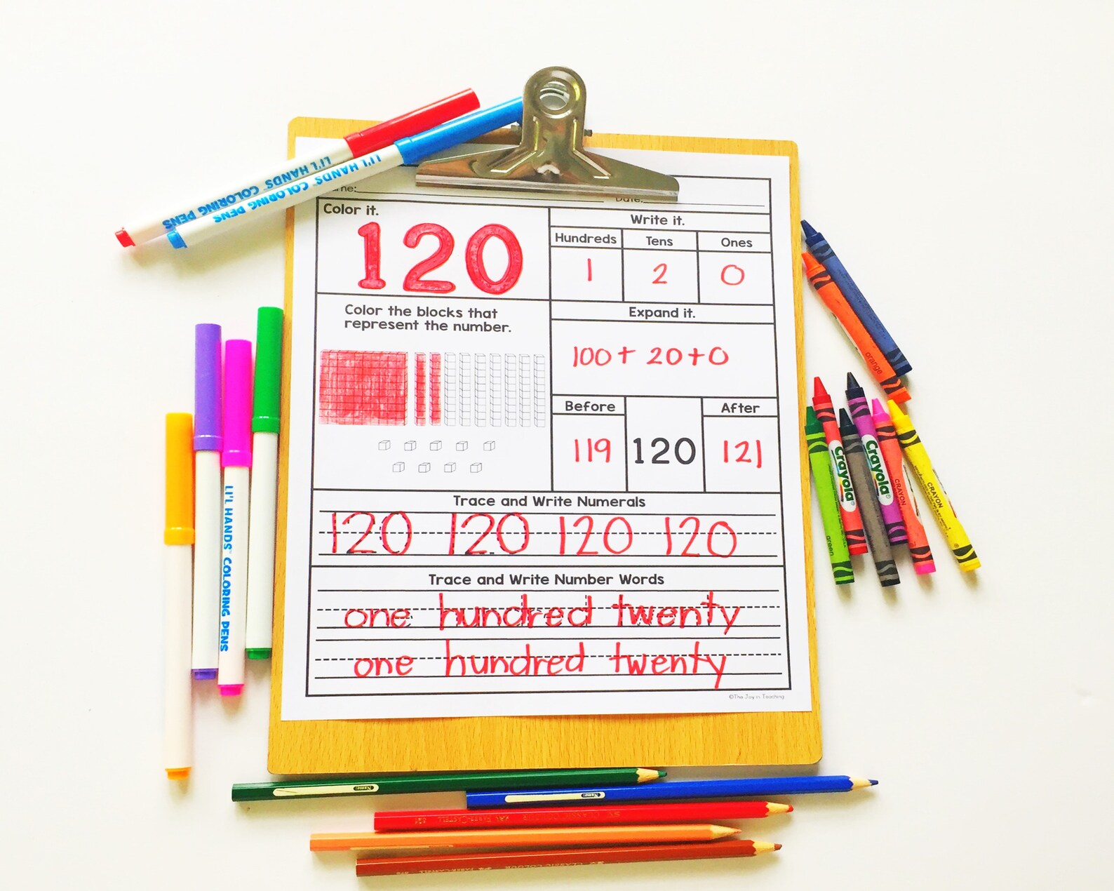 Number Sense Numbers 1-120 Worksheet - Etsy