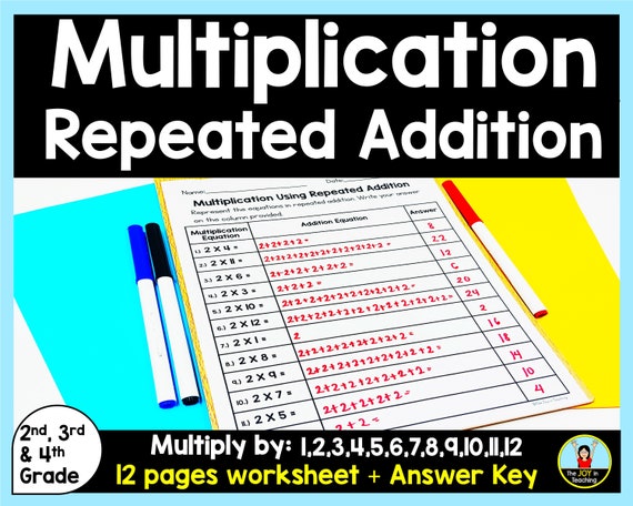 Hojas De Trabajo De Multiplicación Como Suma Repetida