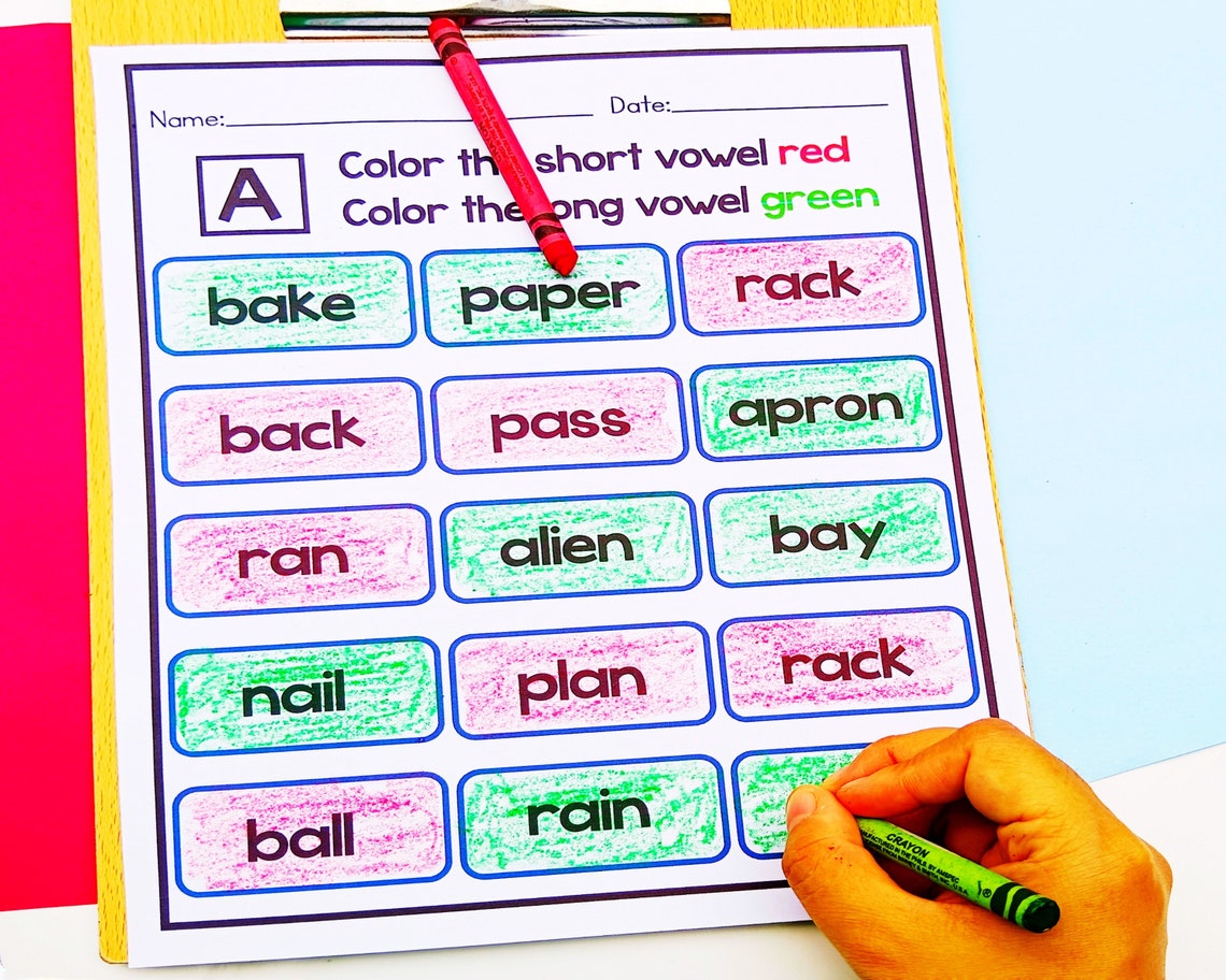 Short Vowel and Long Vowel Word Hunt - Etsy