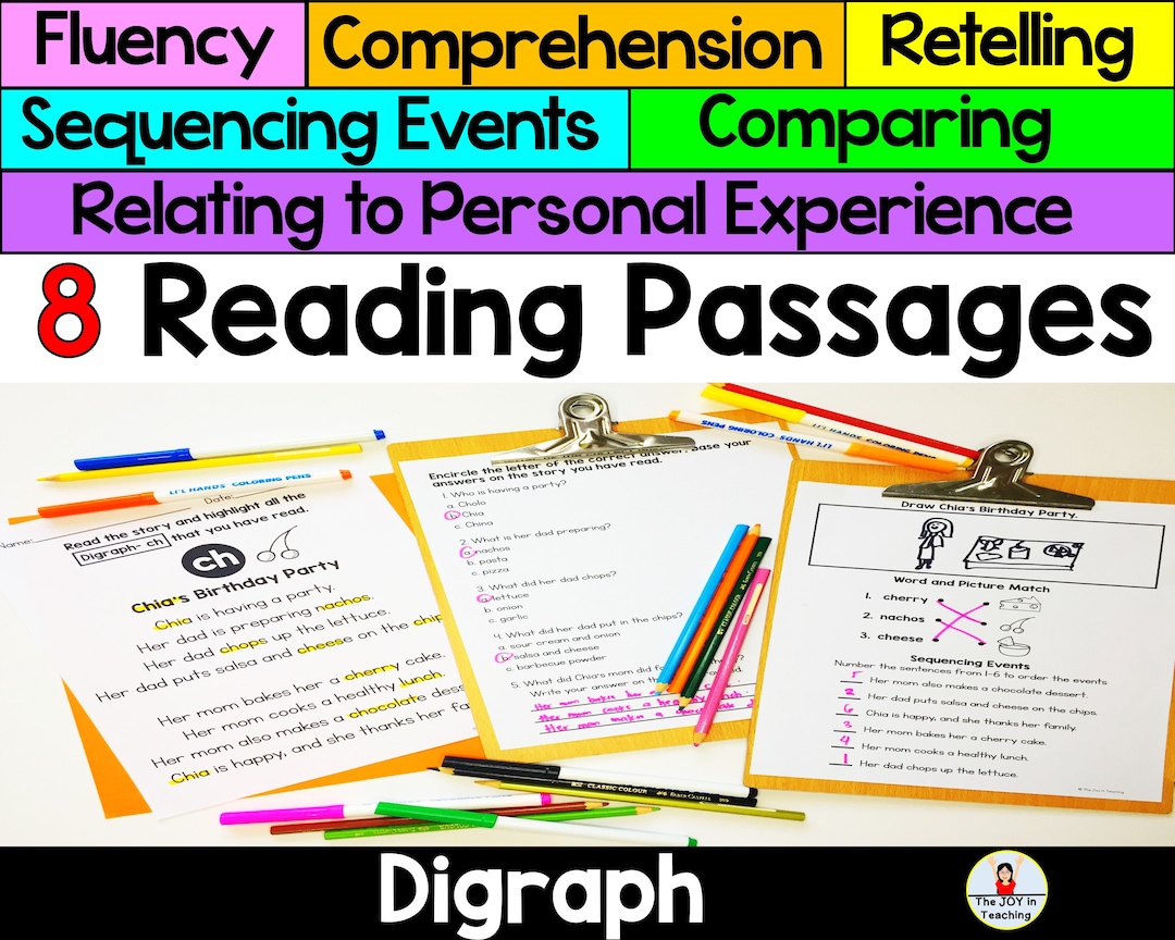 Digraph Reading Comprehension Passage - Etsy