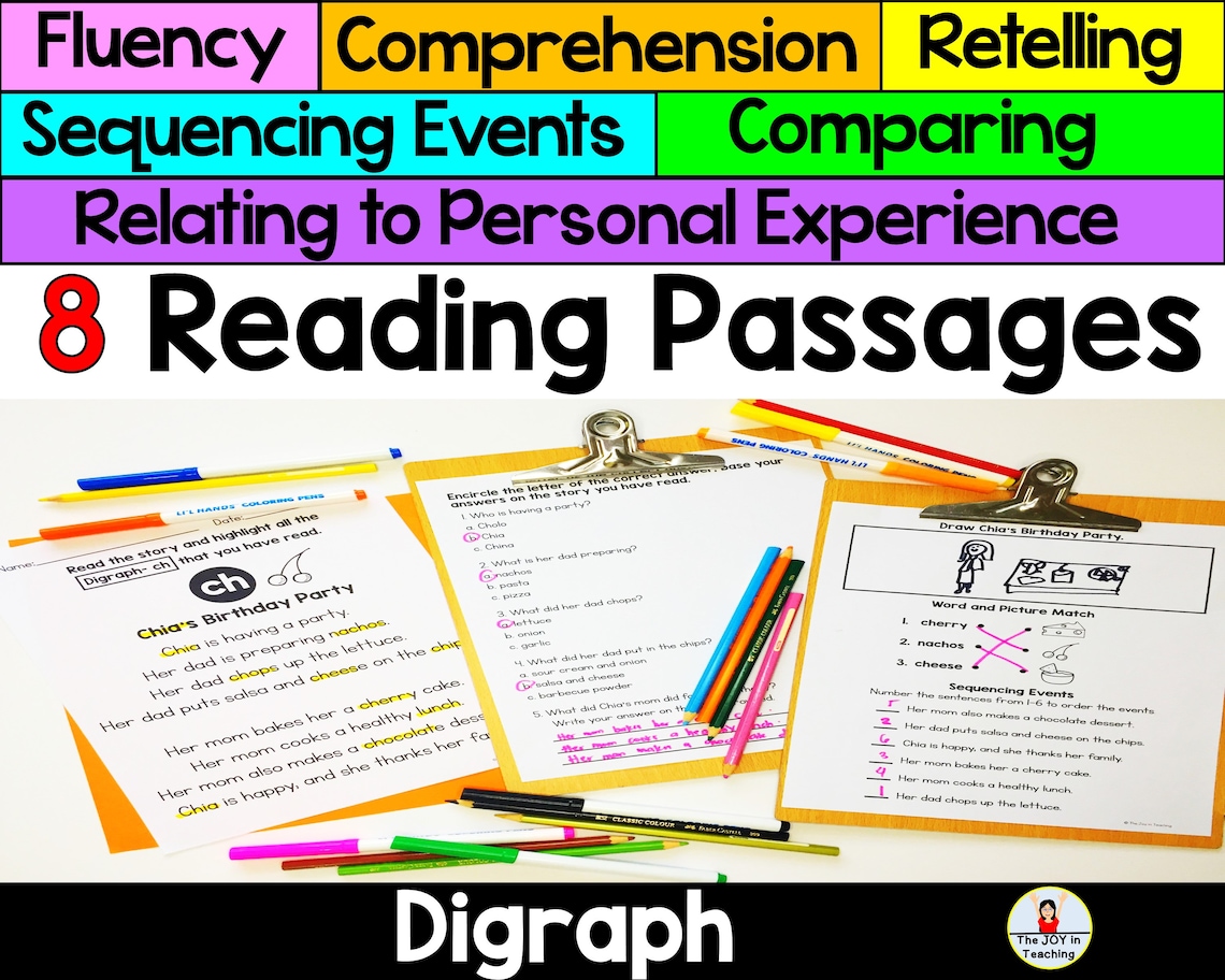 Digraph Reading Comprehension Passage - Etsy