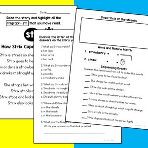 Trigraph Reading Comprehension Passage - Etsy