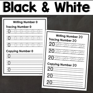 Numbers 0-20 Tracing and Writing Worksheet - Etsy