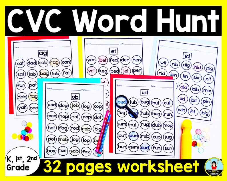 CVC Word Hunt - Etsy