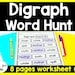 Digraph Word Hunt Worksheet - Etsy