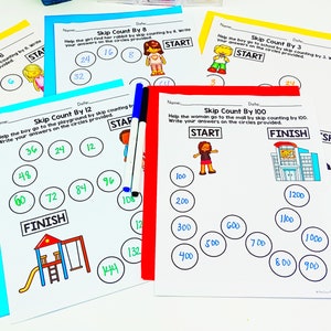 Skip Counting Maze Worksheet - Etsy