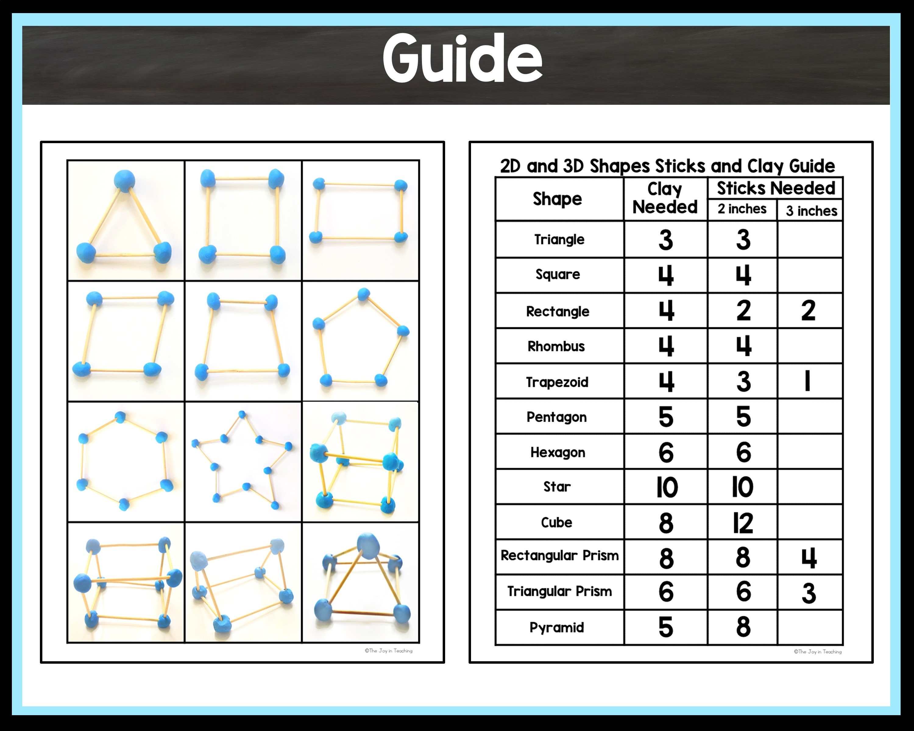 Building 2D and 3D Shapes Activity - Etsy