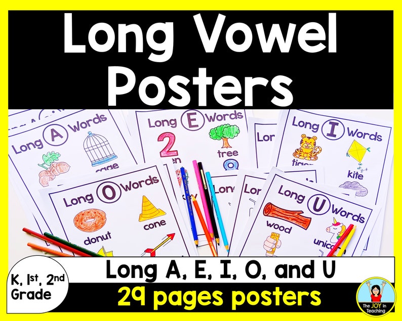 Long Vowel Posters - Etsy