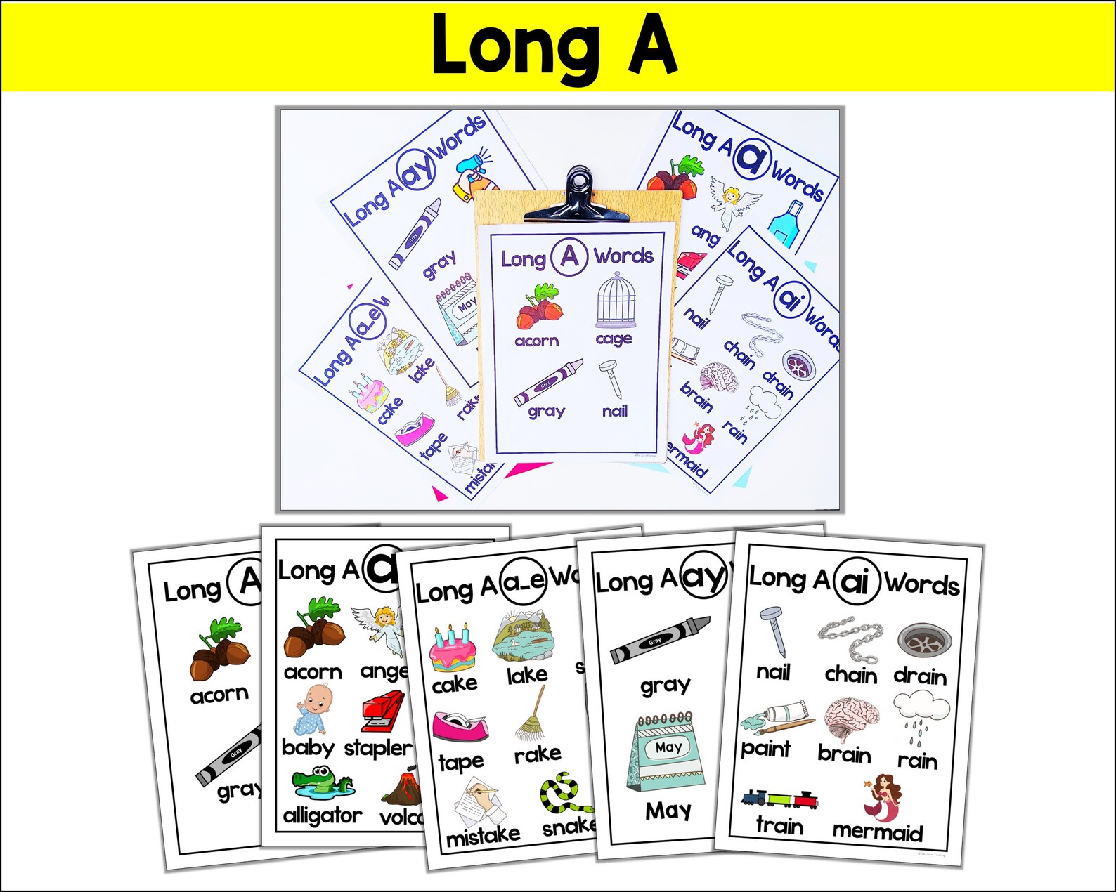 Long Vowel Posters - Etsy