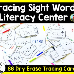 Tracing Sight Words Worksheet- Literacy Center Activity - Etsy