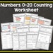 Numbers 0-20 Recognition, Counting, and Ordering Worksheet - Etsy