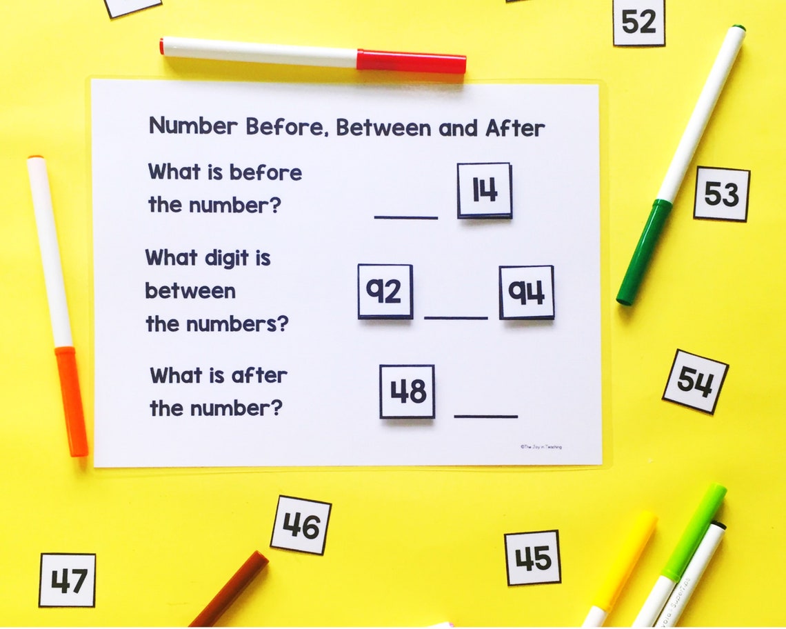 Number Math Center Activity - Etsy