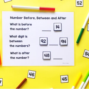Number Math Center Activity - Etsy