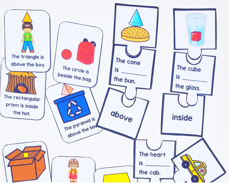 2D and 3D Shapes and Positions Task Cards - Etsy