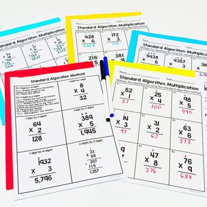 Standard Algorithm Multiplication Method - Etsy