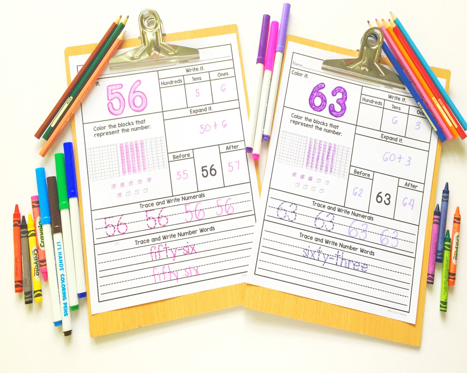 Number Sense Numbers 1-120 Worksheet - Etsy