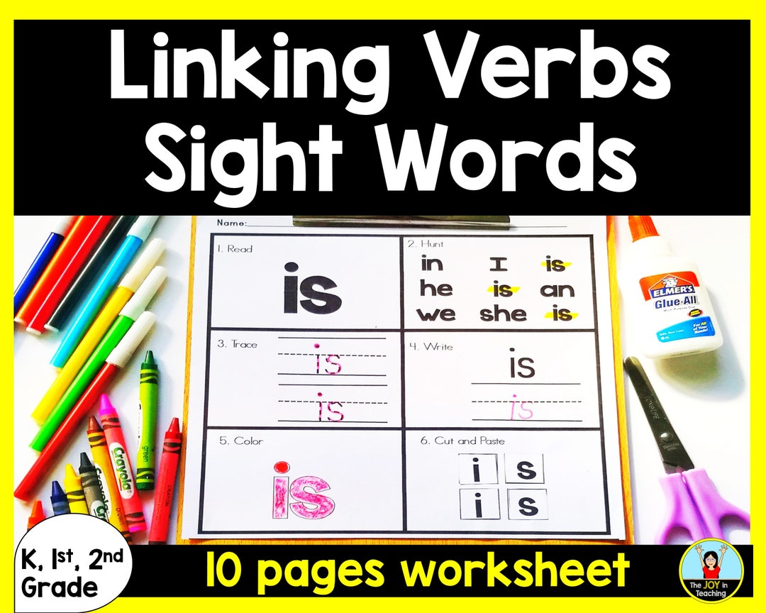 Common Linking Verbs Sight Words Worksheet - Sight Words Fluency ...