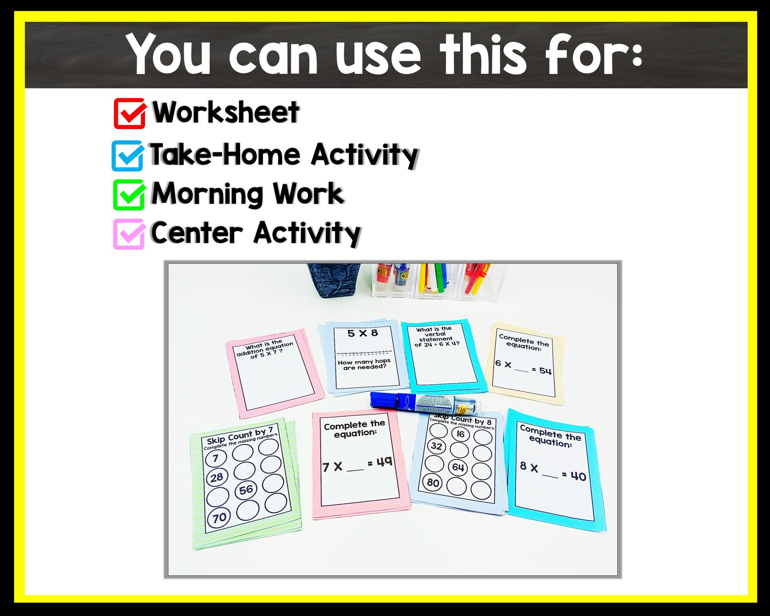 Multiplication 1-12 Task Cards - Etsy