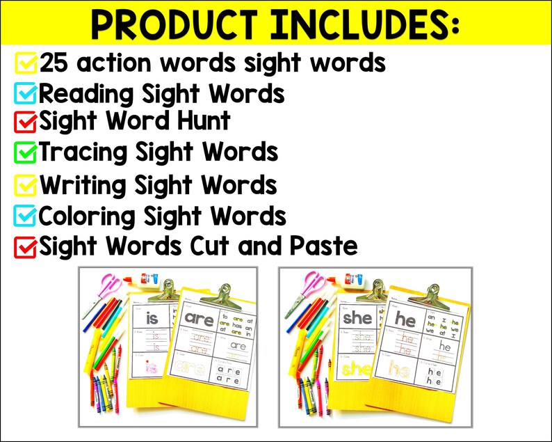 25 Sight Words Worksheet-sight Words Fluency Printable - Etsy