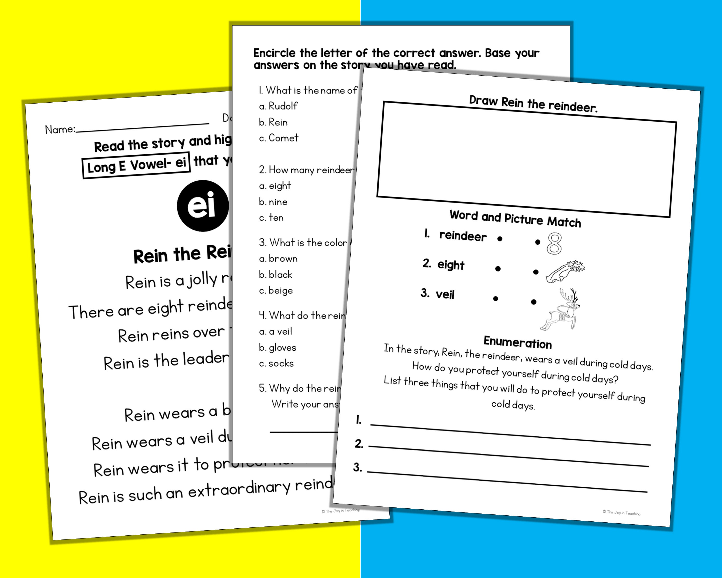 Long Vowel E Reading Comprehension Passage - Etsy