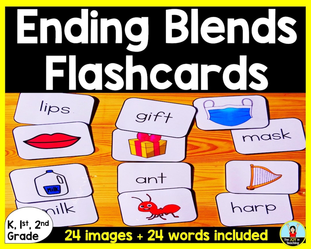 Ending Blends Flashcards - Etsy