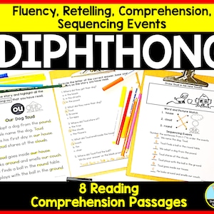 Diphthong Reading Comprehension Passage - Etsy