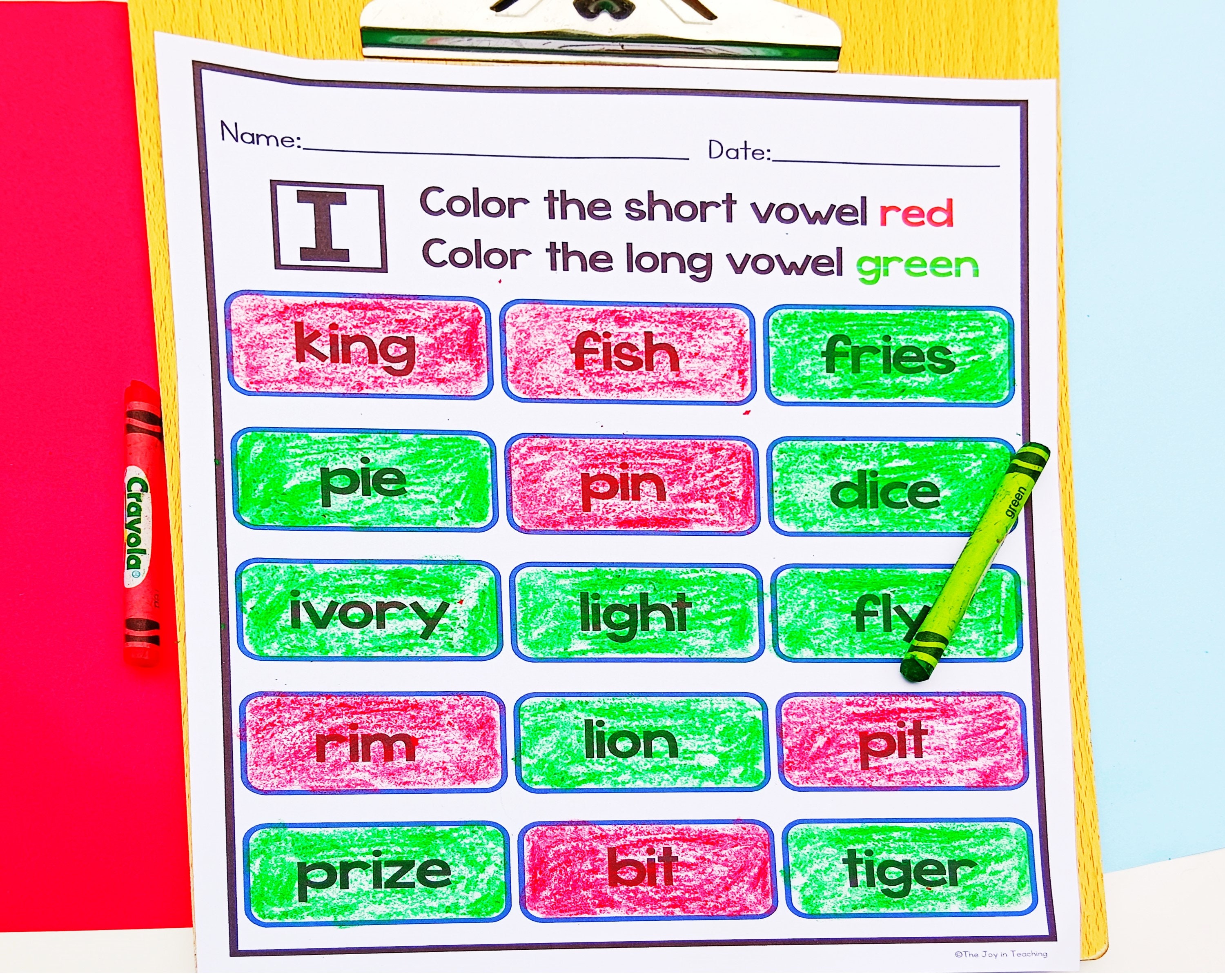 Short Vowel and Long Vowel Word Hunt - Etsy