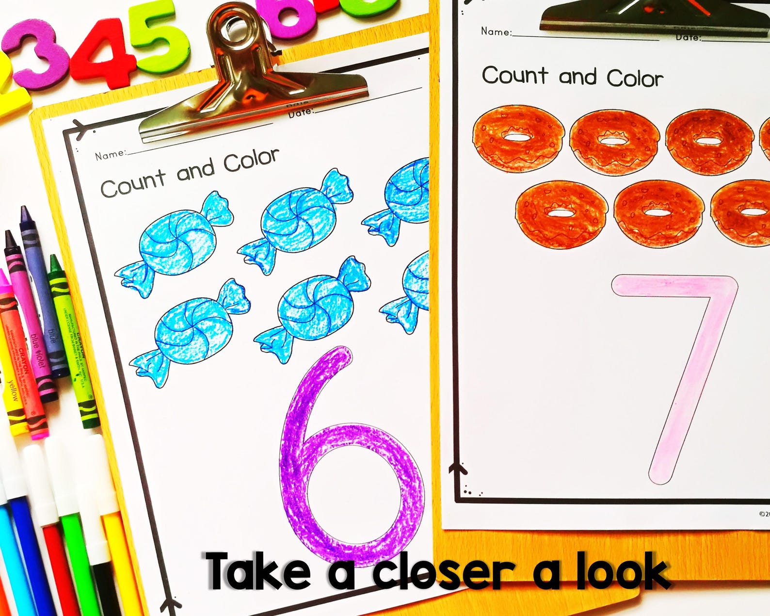 Numbers 1-10 Coloring Pages Printable-number Recognition - Etsy