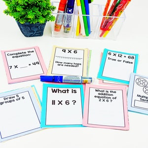 Multiplication 1-12 Task Cards - Etsy